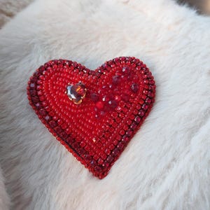 Red Heart Brooch_shining Brooch for Valentine's Day - Etsy