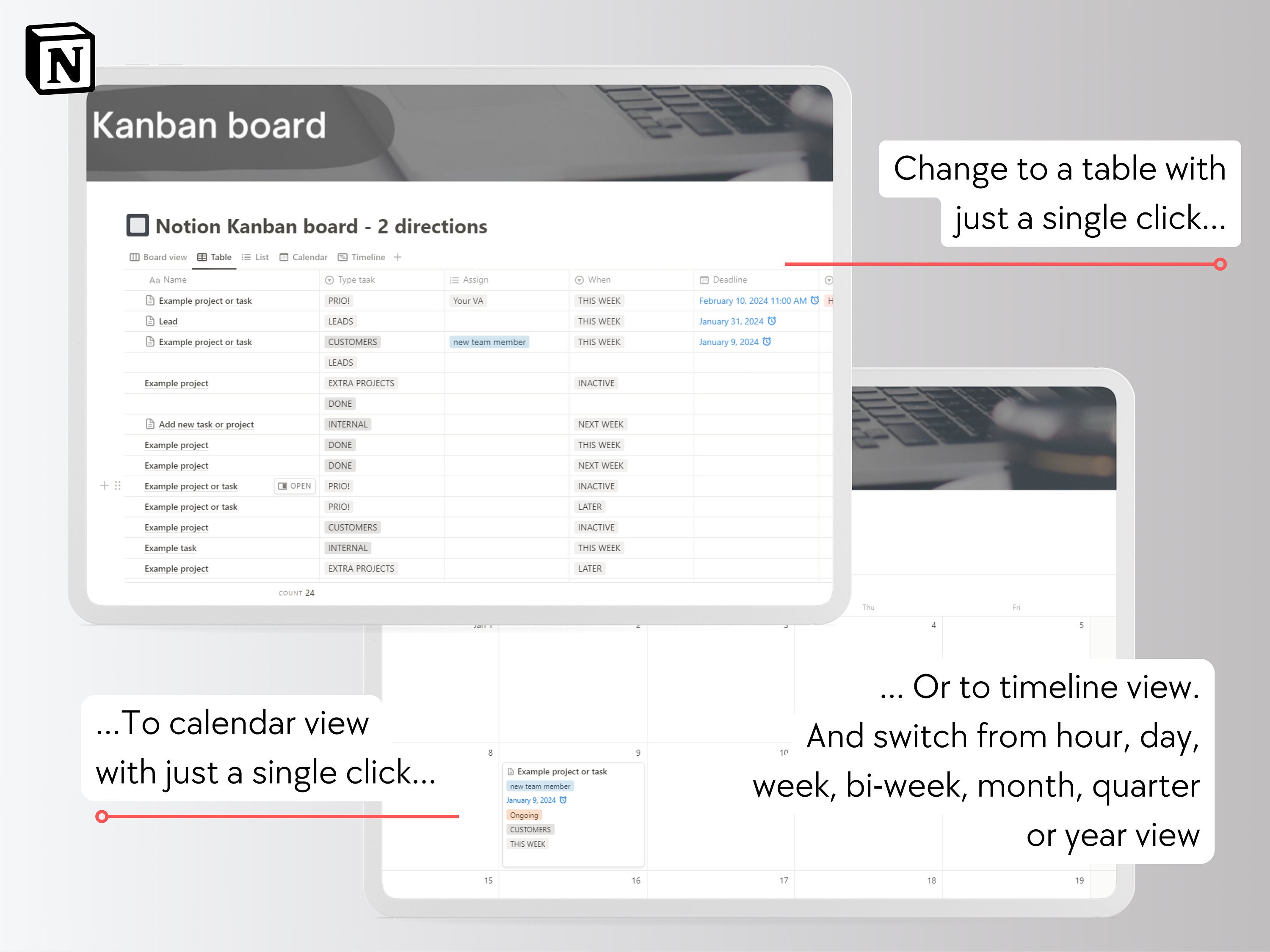 Notion Kanban Board Notion Template Weekly to Do Board to Do List ...