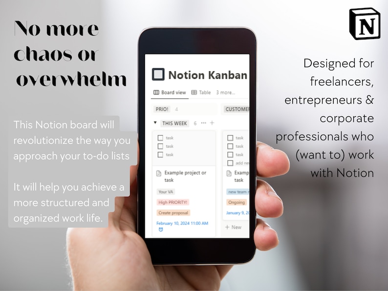 Notion Kanban Board Notion Template Weekly to Do Board to Do List ...
