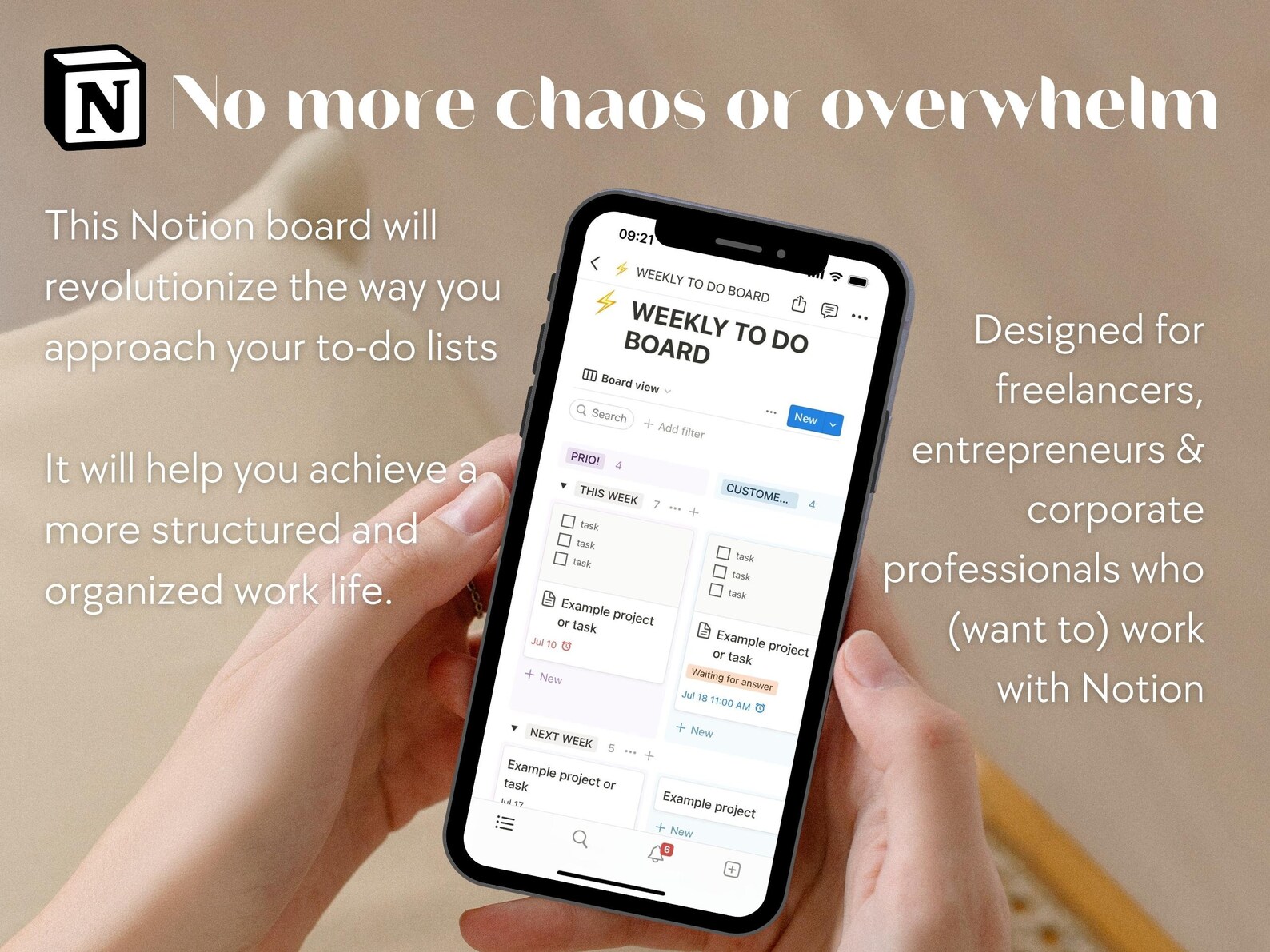 Notion Template - Weekly to Do Board - to Do List - Kanban Board ...