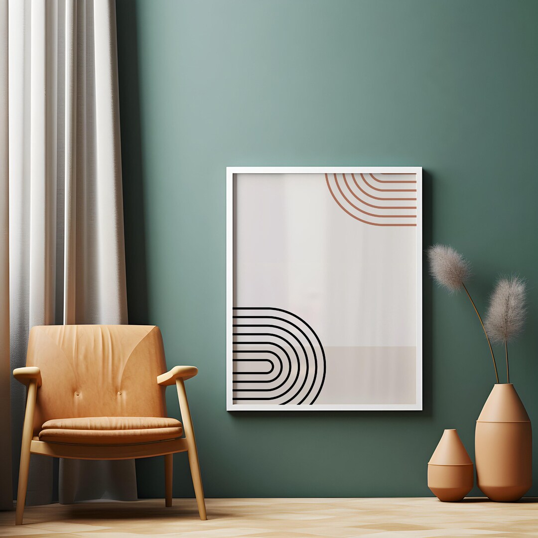 Boho Wall Art • Mid Century Modern Posters • Neutral Color Prints ...