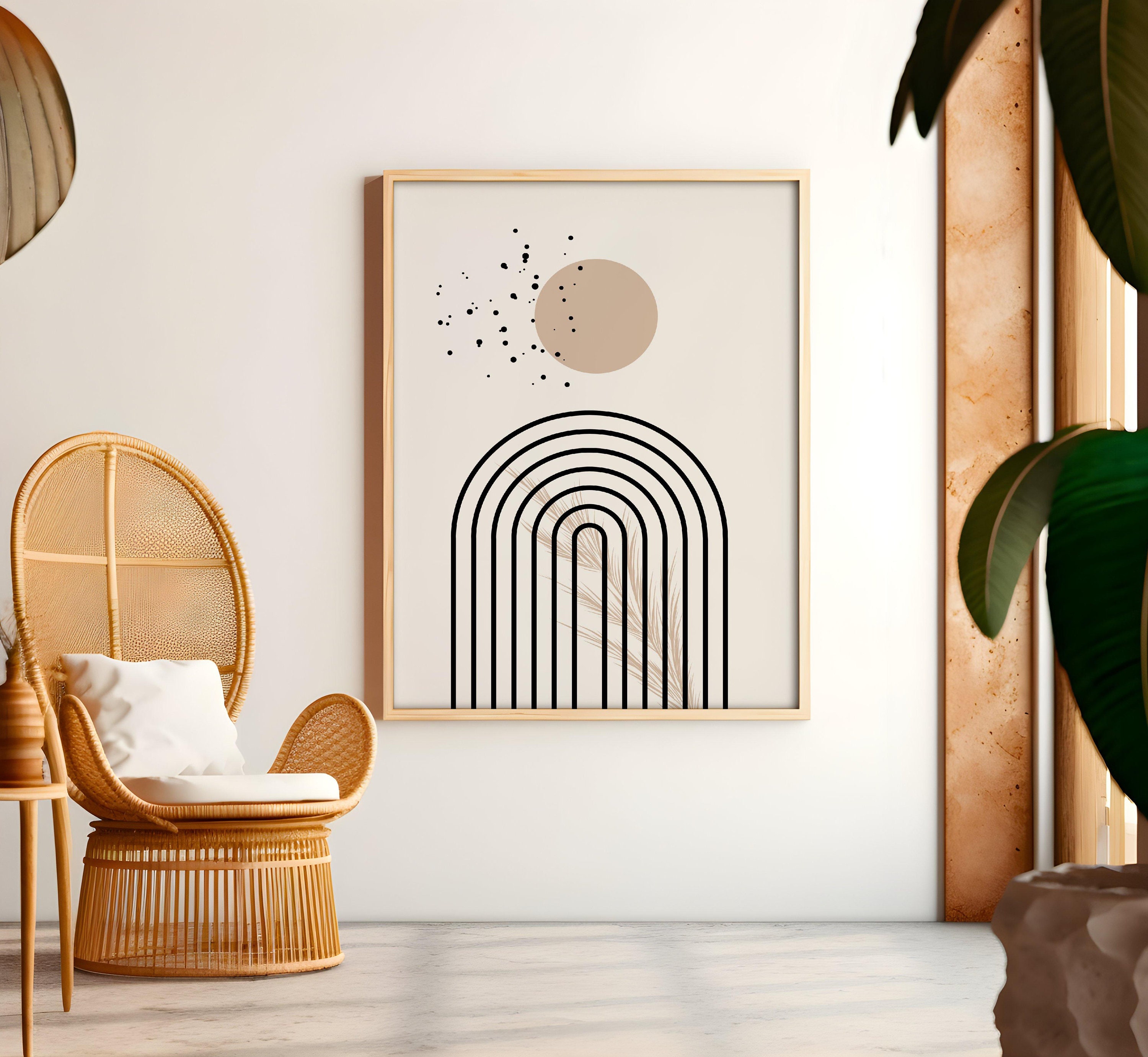 Boho Wall Art • Mid Century Modern Posters • Neutral Color Prints ...