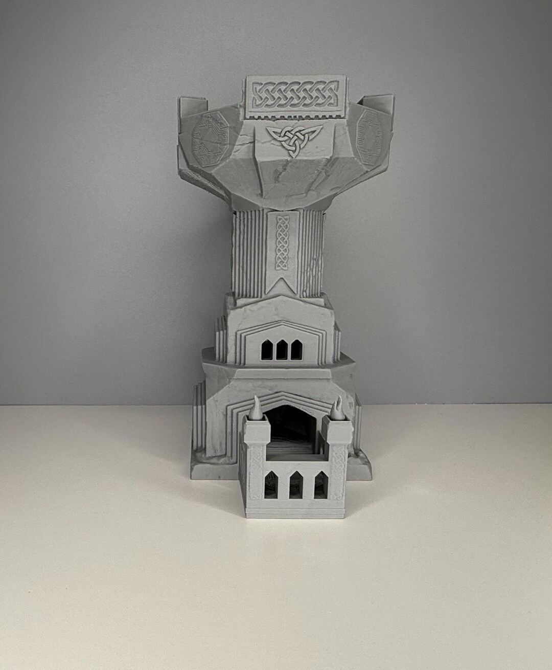 3d-printed Dice Tower dwarven Tower for Role-playing and Tabletop to ...