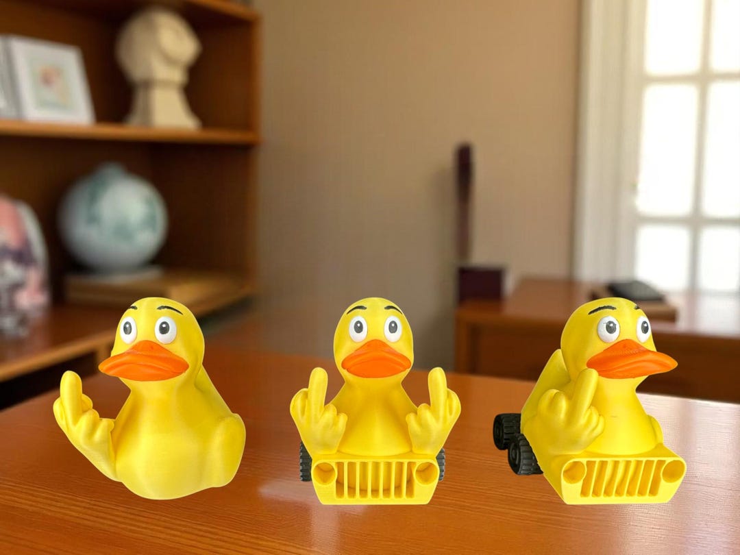 Evil Duck With Middle Finger – Cheeky Decorative Figure, 3D Print ...