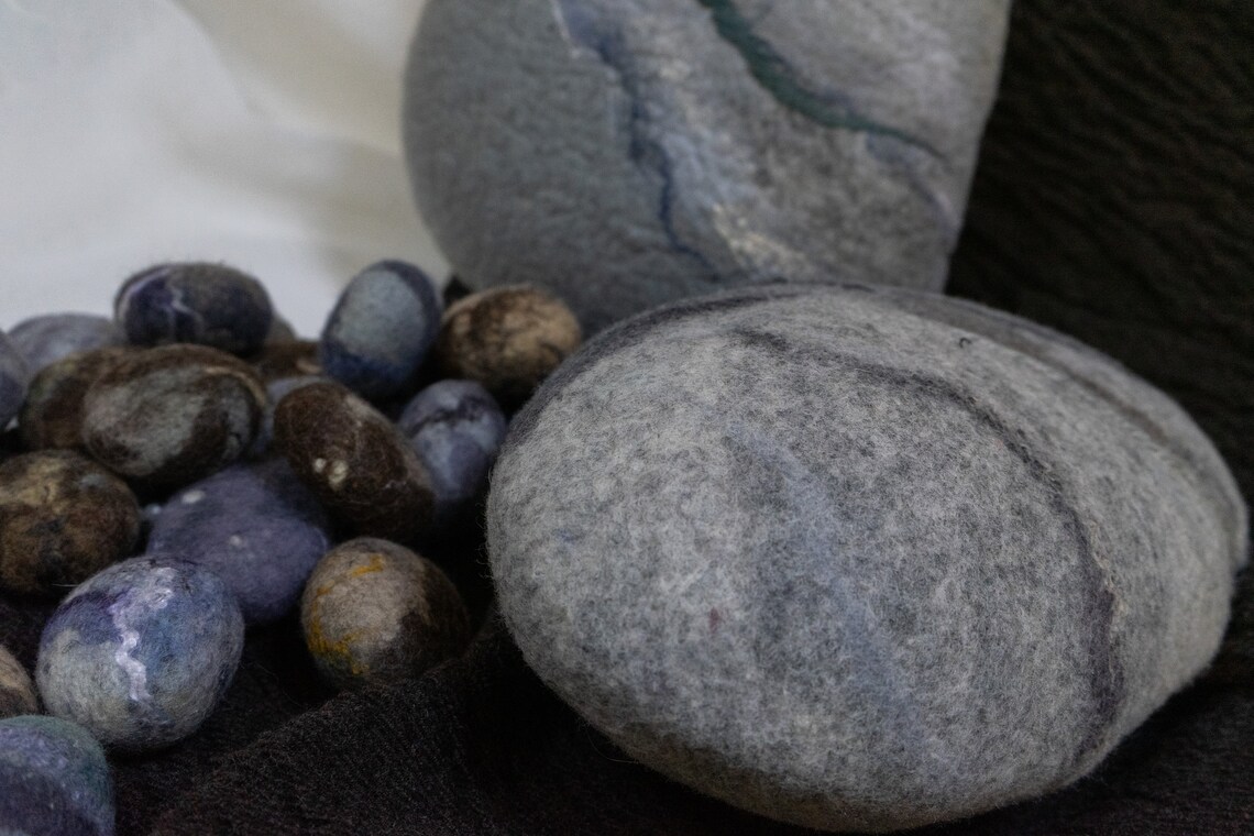 Tutorial Felting Stone Interior Felt Stone Pattern Art Stone Wool. Art ...