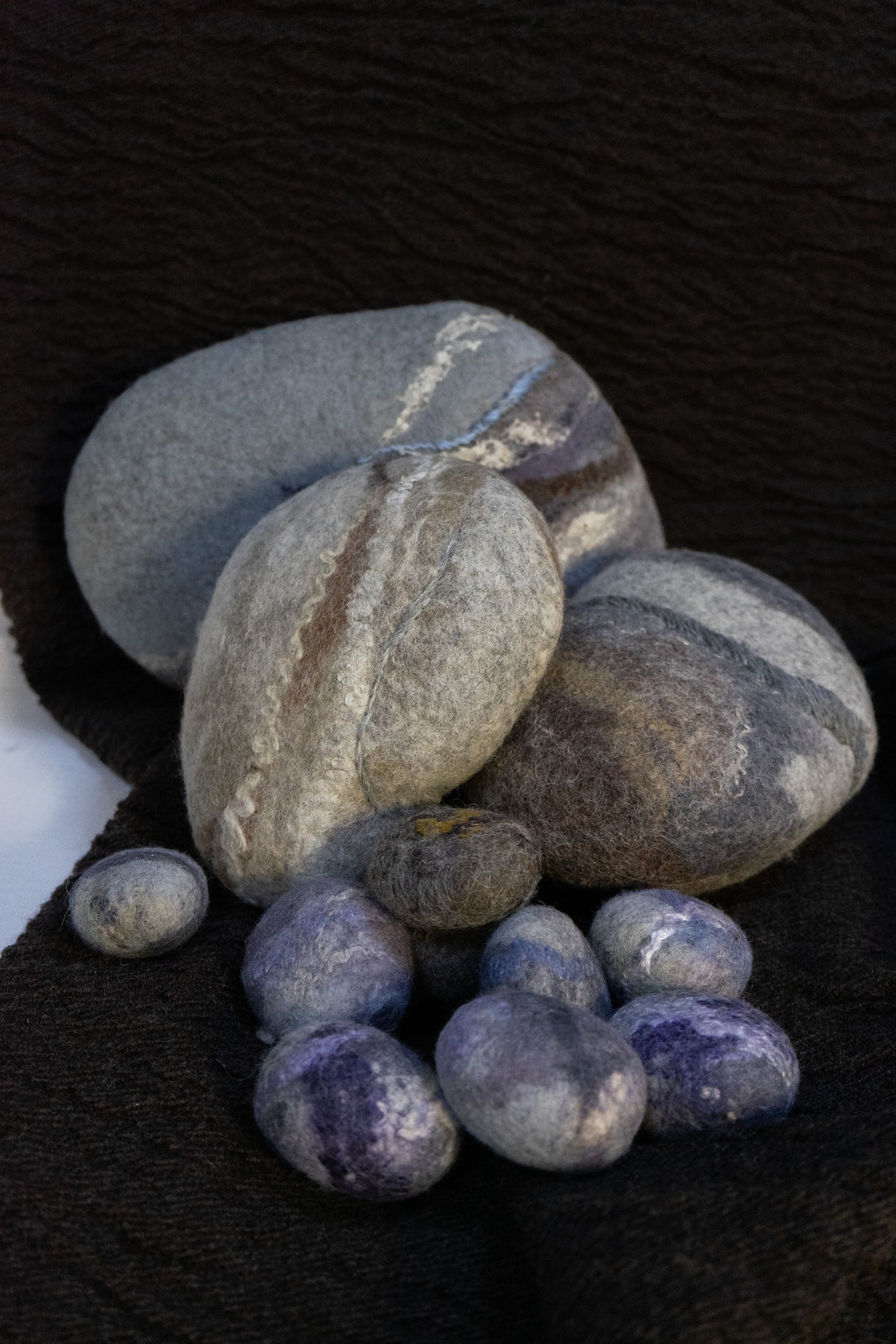 Tutorial Felting Stone Interior Felt Stone Pattern Art Stone Wool. Art ...