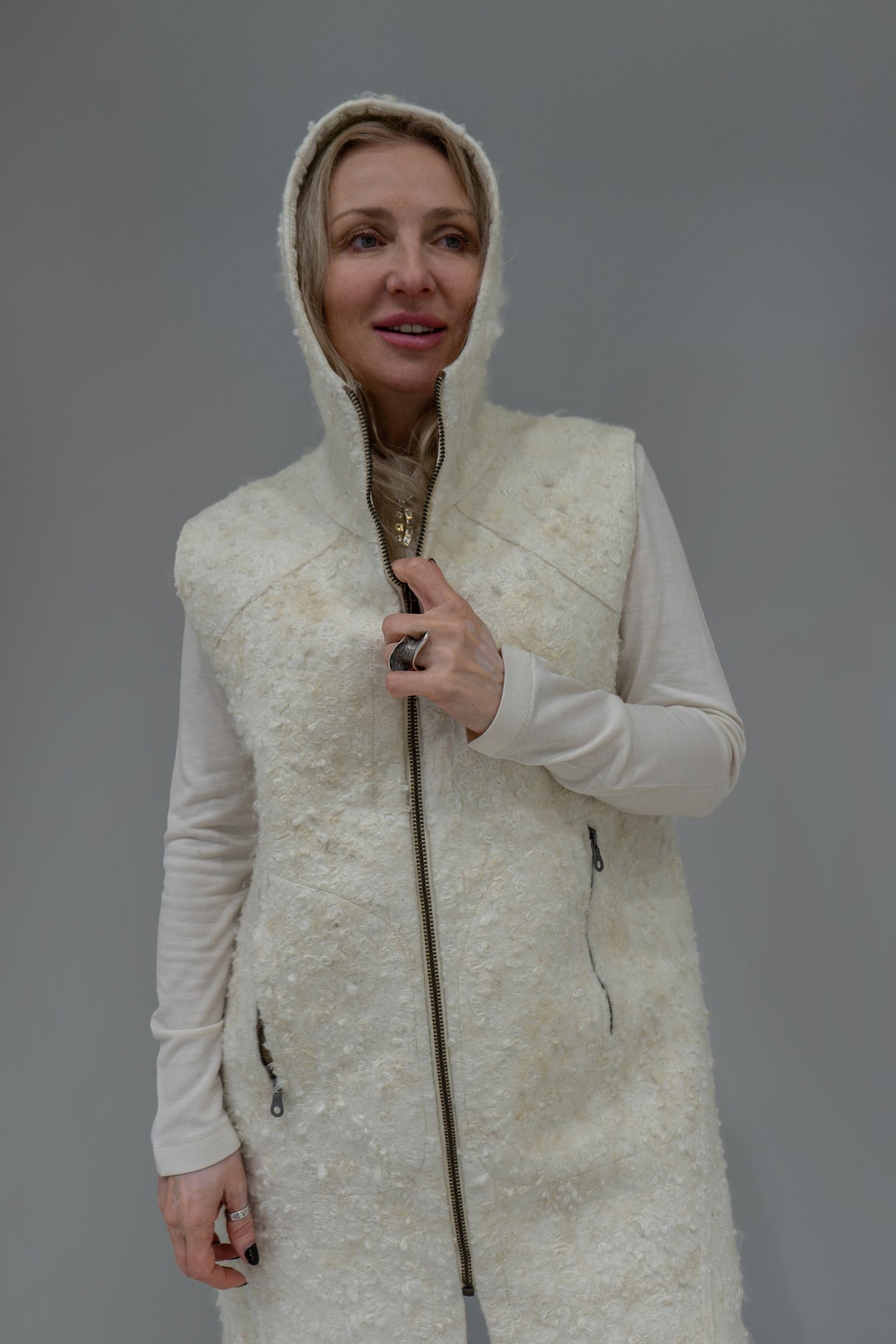 Merino Wool Vest Woman Art Vest Wearable Art Custom Wool Vest ...