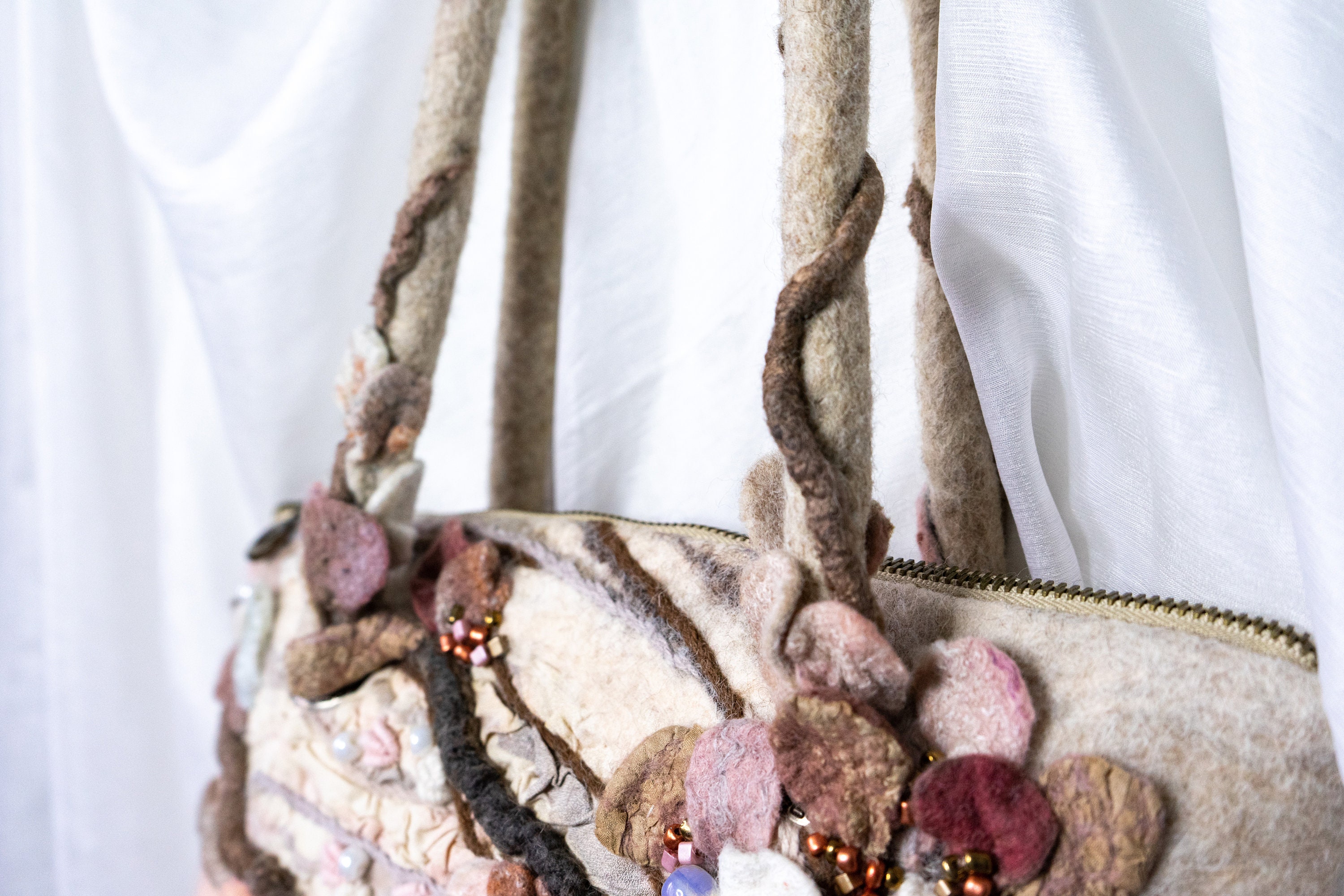 Shoulder Felted Bag, Merino Wool Bag, Felt Bag, Handmade Fiber Art ...