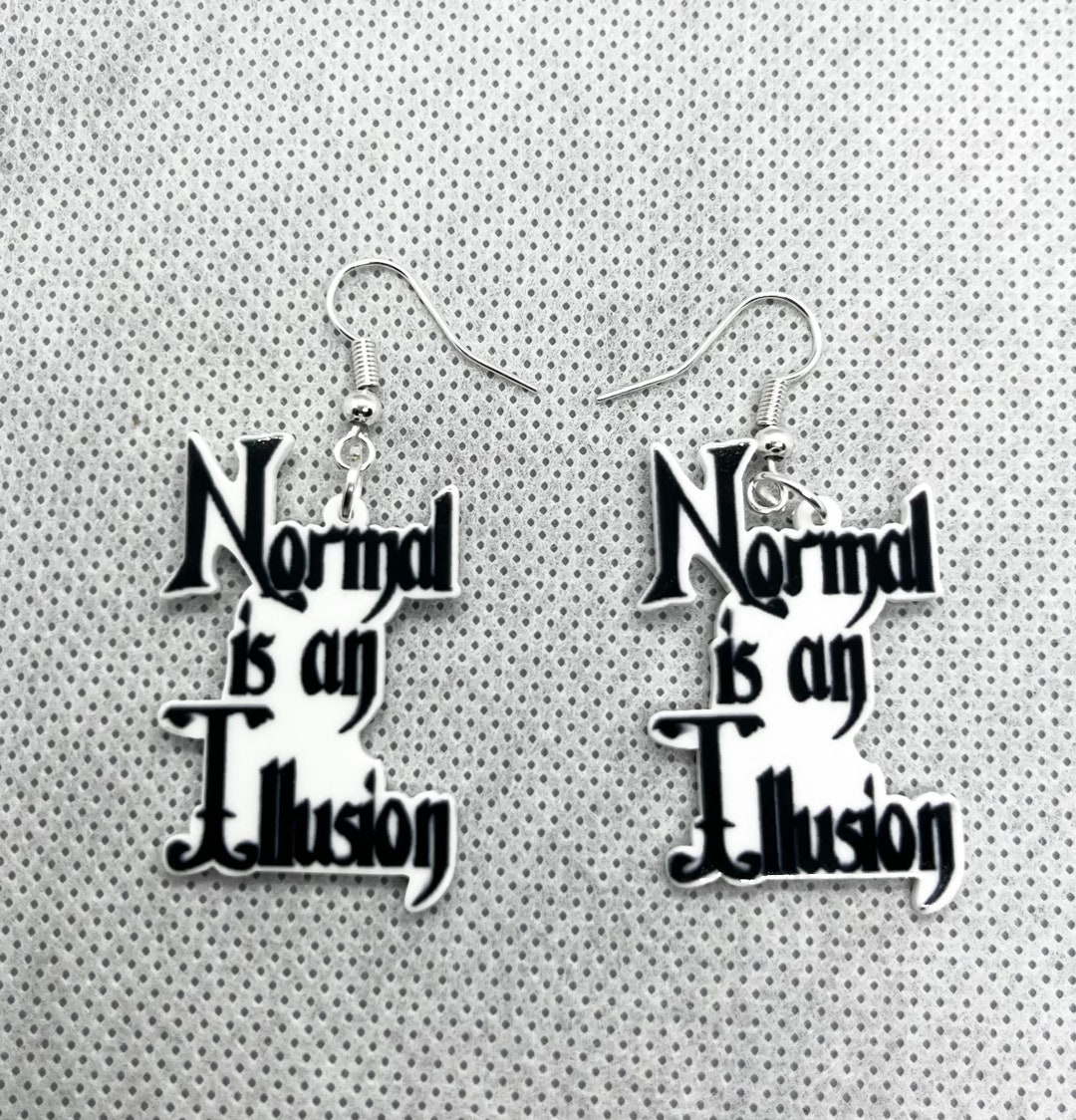 Normal is an Illusion Wednesday Addams Earrings - Etsy