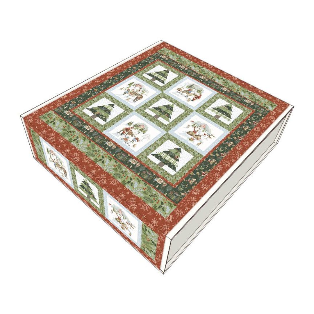 Santa's Tree Farm Quilt Kit: Riley Blake Holiday Panel Quilt - Etsy