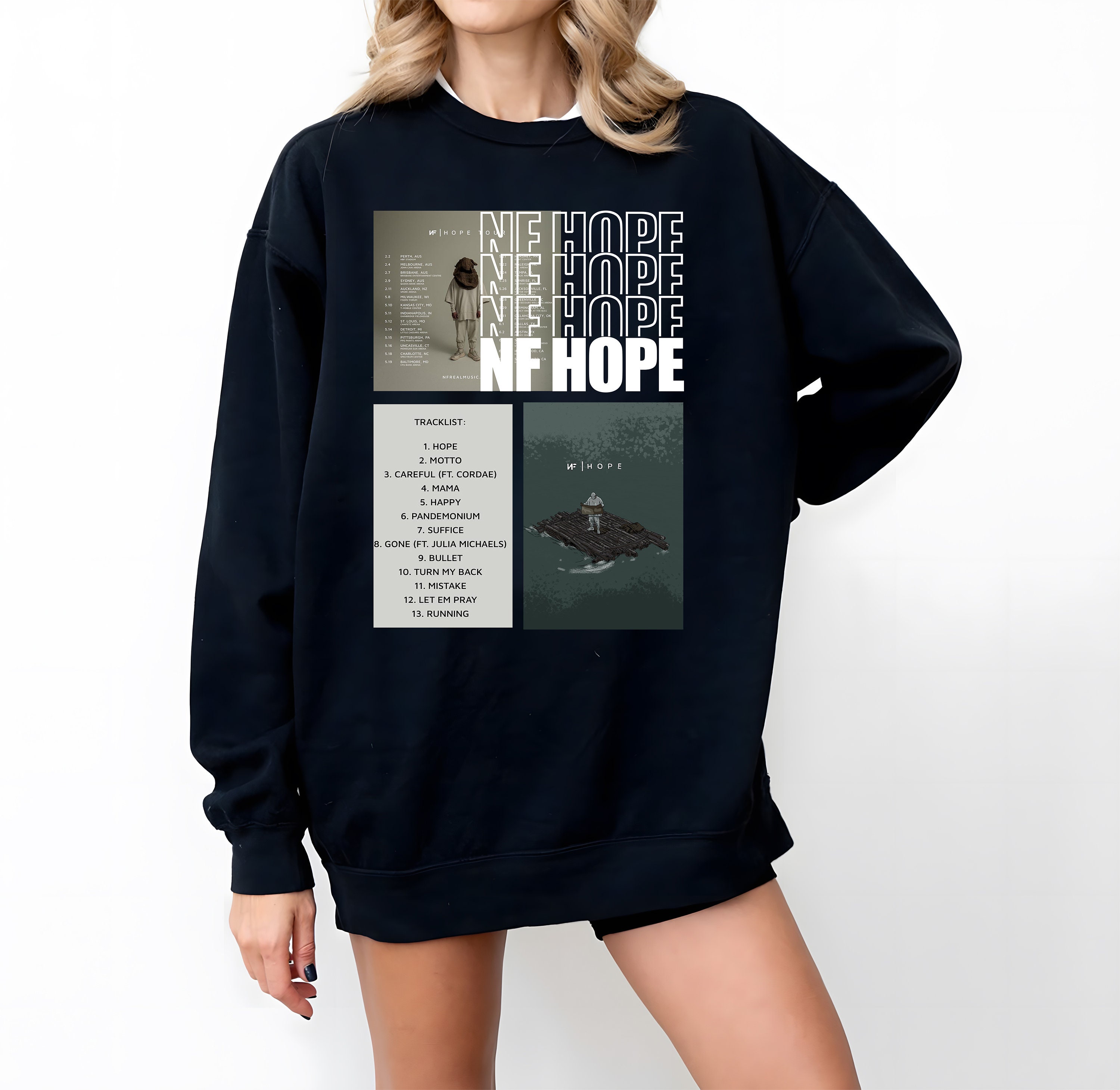 NF Hope Album Comfort Colors, NF Hope Tour 2024 T-shirt, NF Fan Gifts ...