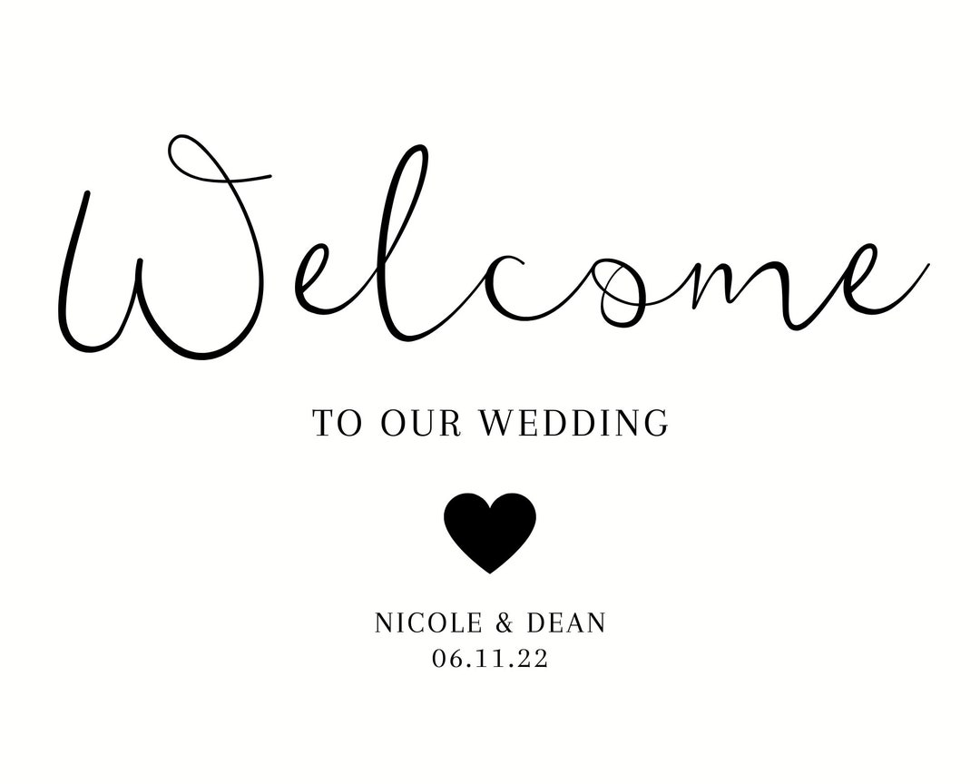 Simple Wedding Welcome Sign - Etsy