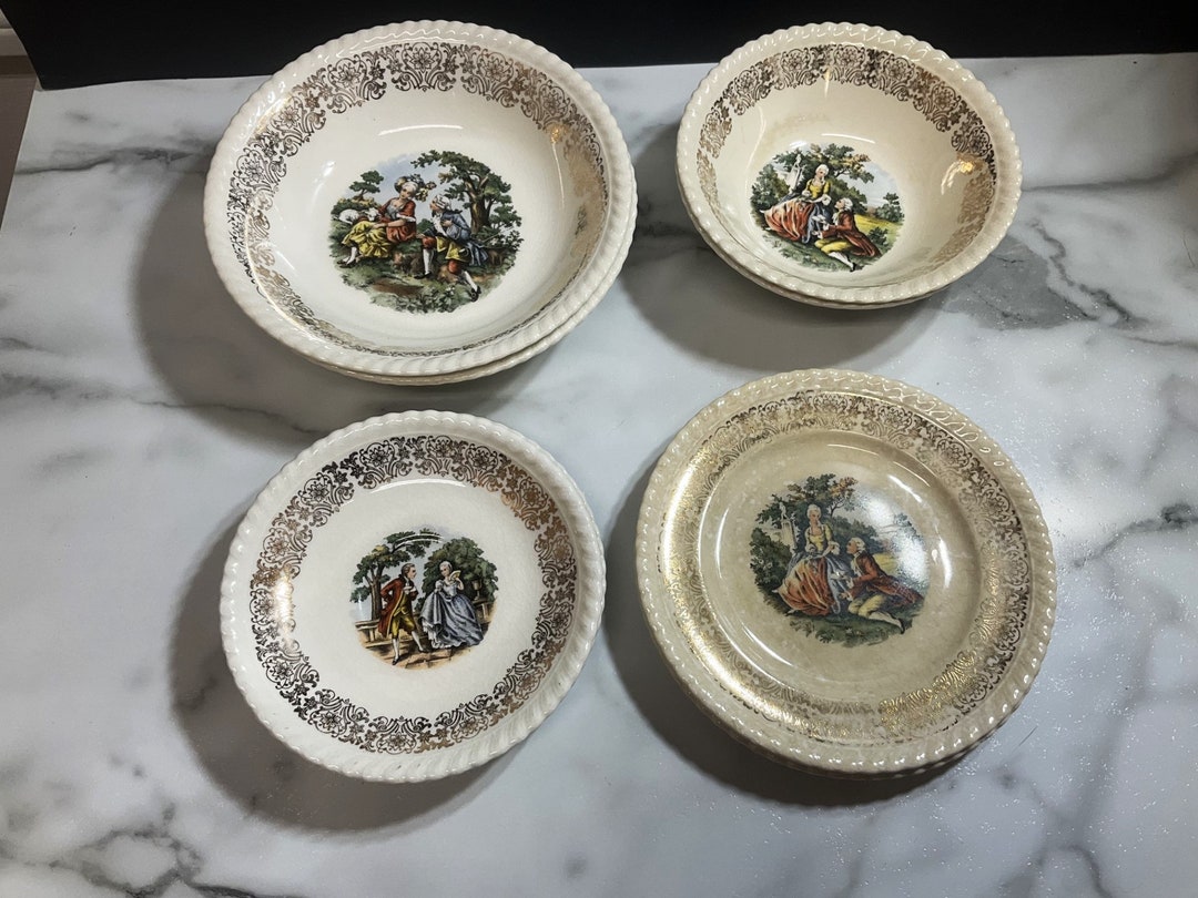 Vintage Soverign Potter Earthenware Dishes and Bowls Set, Vintage ...