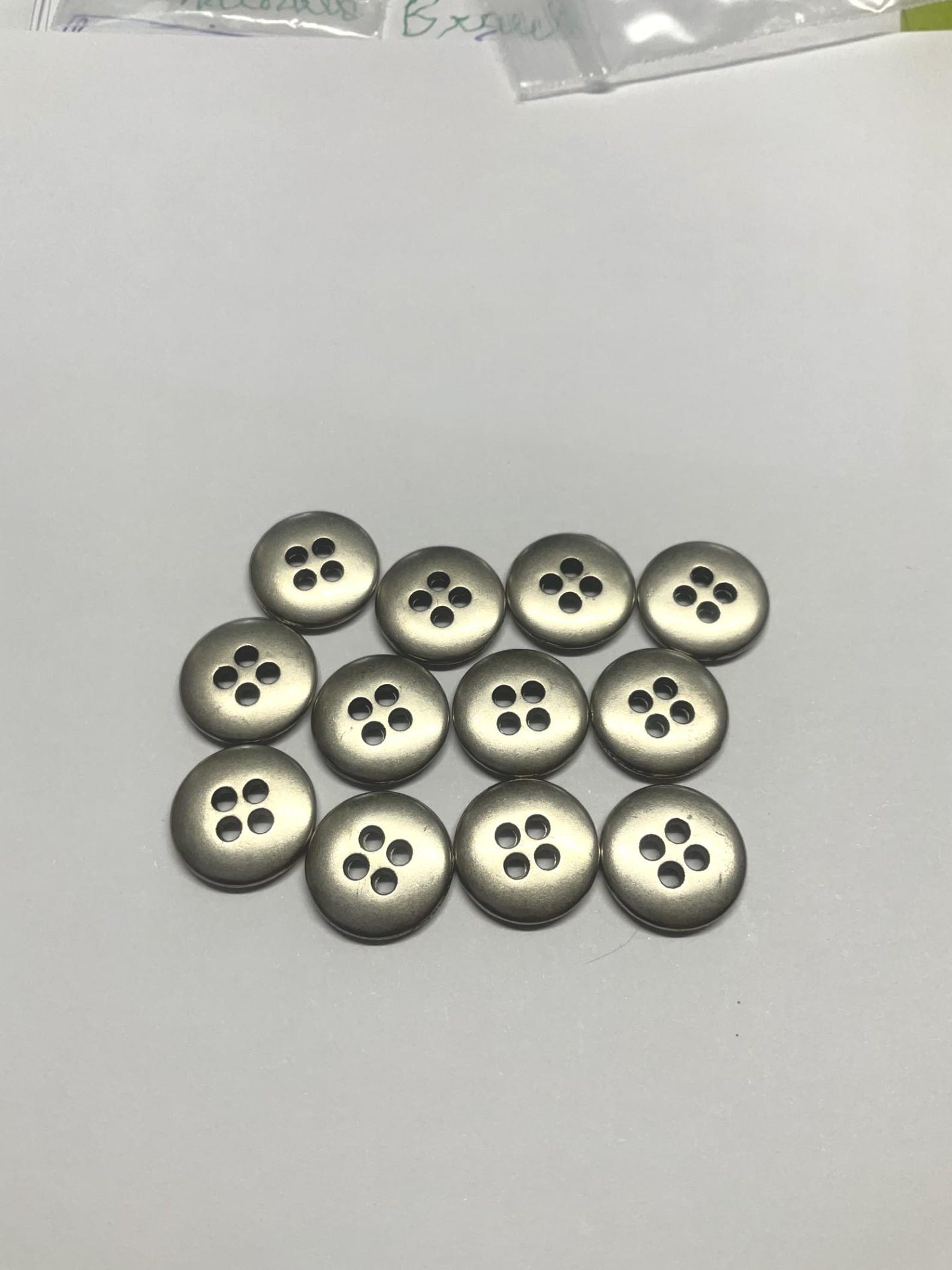 Silver Metal Vintage Buttons, Metal Buttons, Silver Buttons, Vintage ...