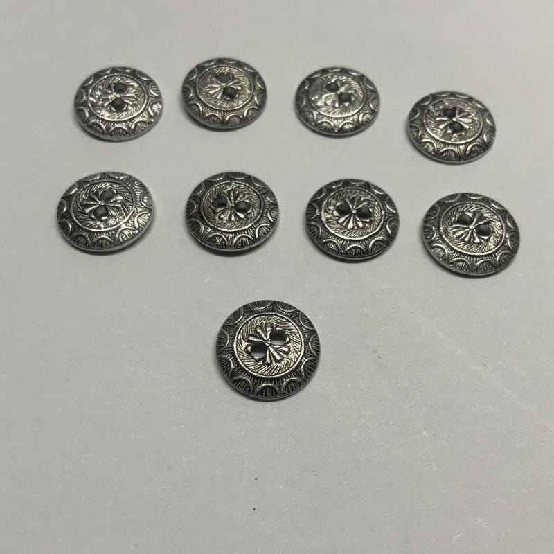 Silver Buttons - Etsy