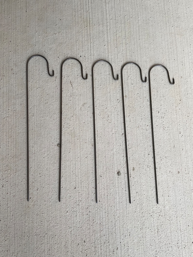 Miniature Shepherd Hooks, Pot Hooks, Fairy Garden, Decorative Plant Stakes, Tiny Garden 15” - Etsy