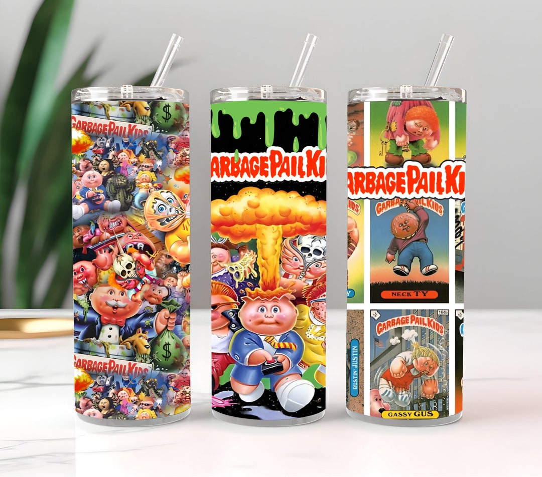 Garbage Pail Kids 3 Wraps Included 20oz Skinny Straight Tumbler Wrap ...