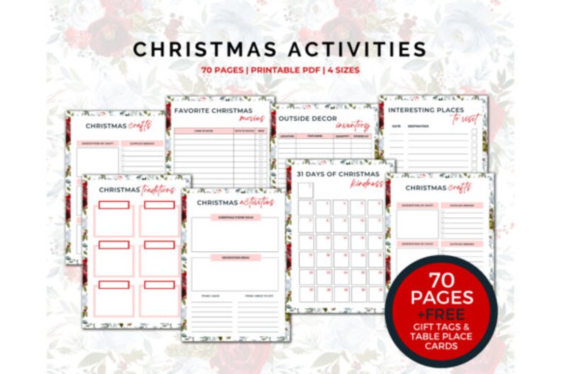 Holiday Printable Christmas Planner, Christmas Holiday Diary to Print ...