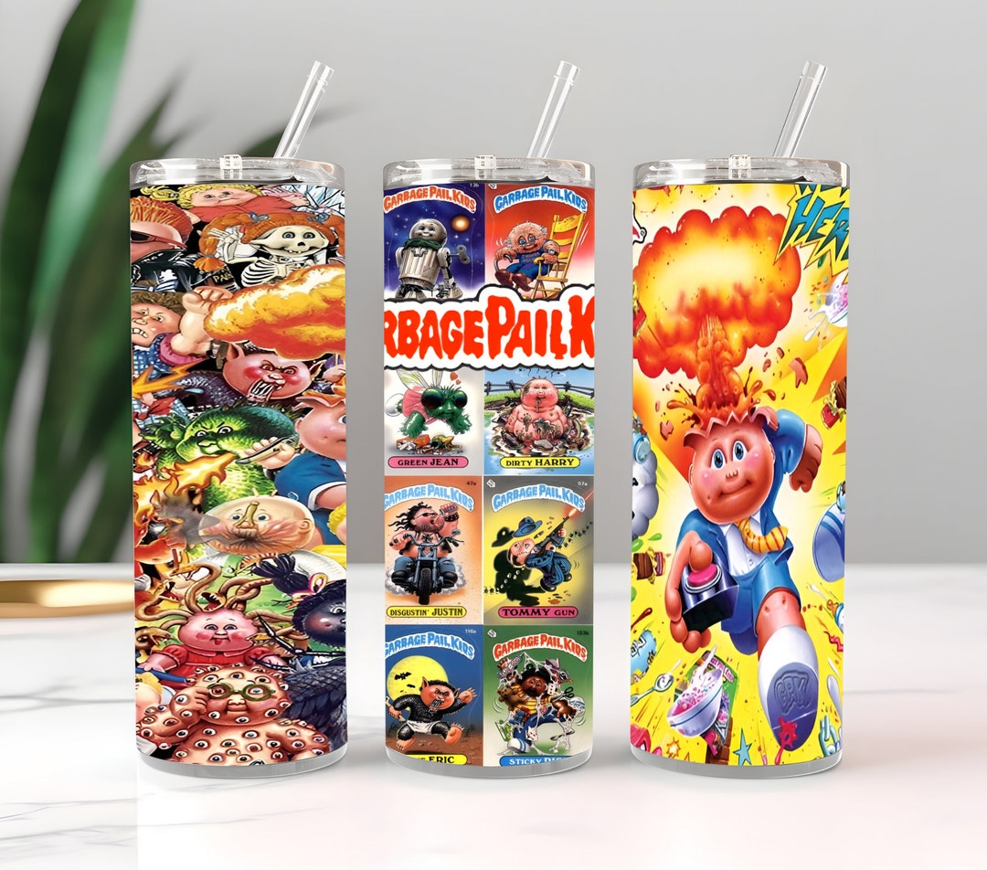 Garbage Pail Kids 3 Wraps Included 20oz Skinny Straight Tumbler Wrap ...
