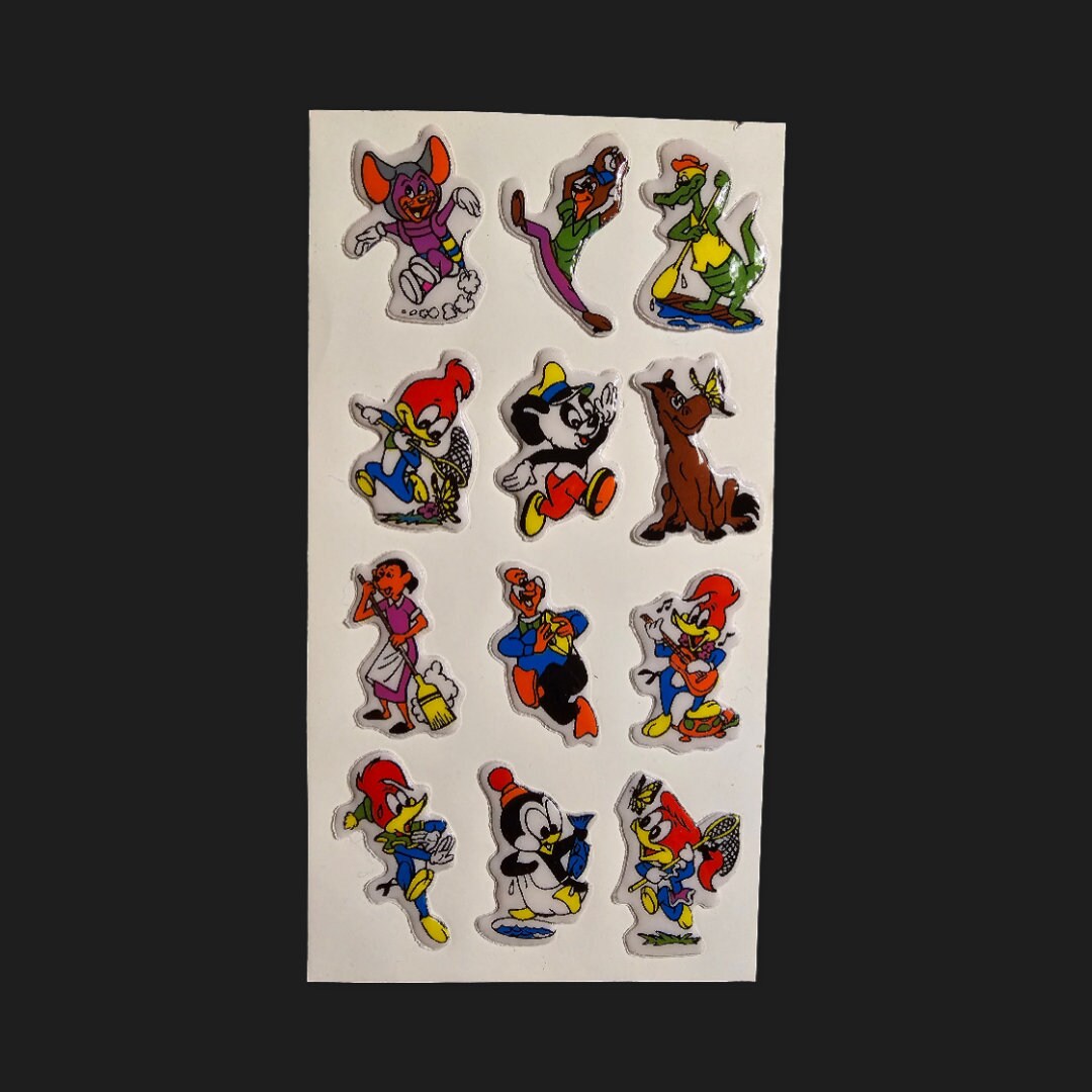 WOODY WOODPECKER Stick-a-toons 1978 Walter Lantz Puffy Stickers NRFS - Etsy