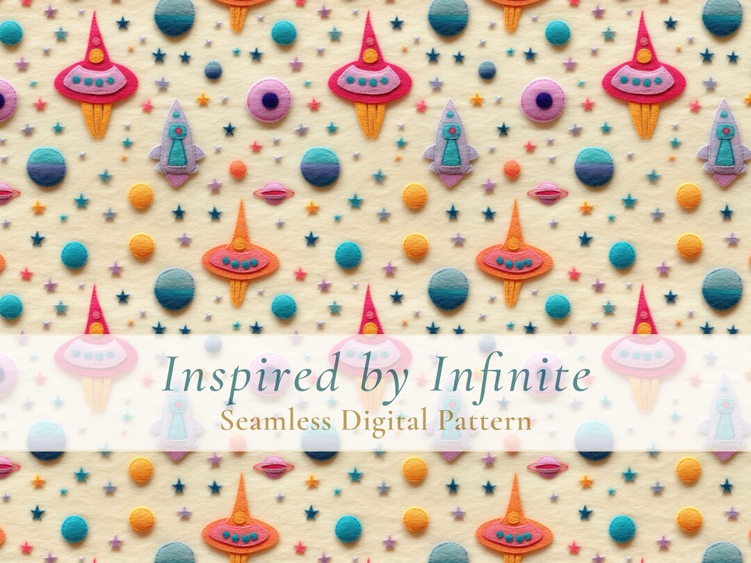Seamless Felt Space Digital Pattern 3D Printable Fabric Pattern ...