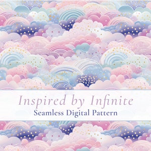 Pastel Dreamy Background Seamless Digital Design Colorful Magical ...
