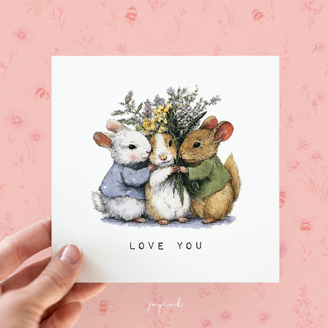 Personalised Woodland Animals Love You Card, Customised Name & Cover ...