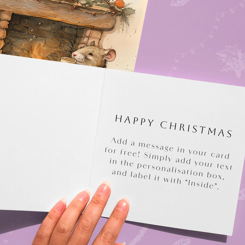 Personalised Water Rat Christmas Card, Customisable Holiday Greeting ...