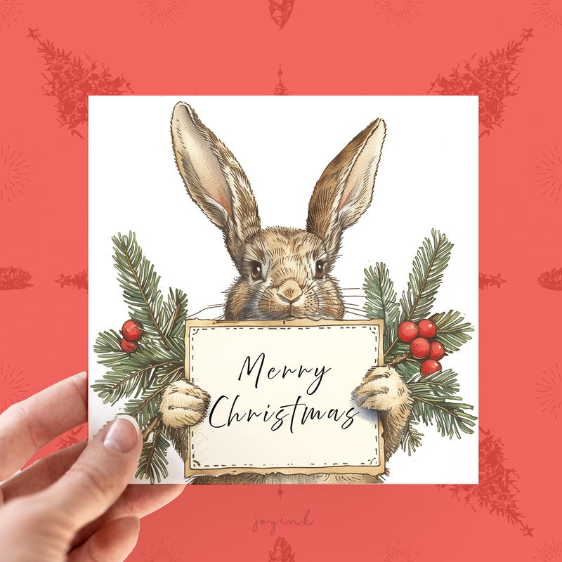 Bunny Card - Etsy