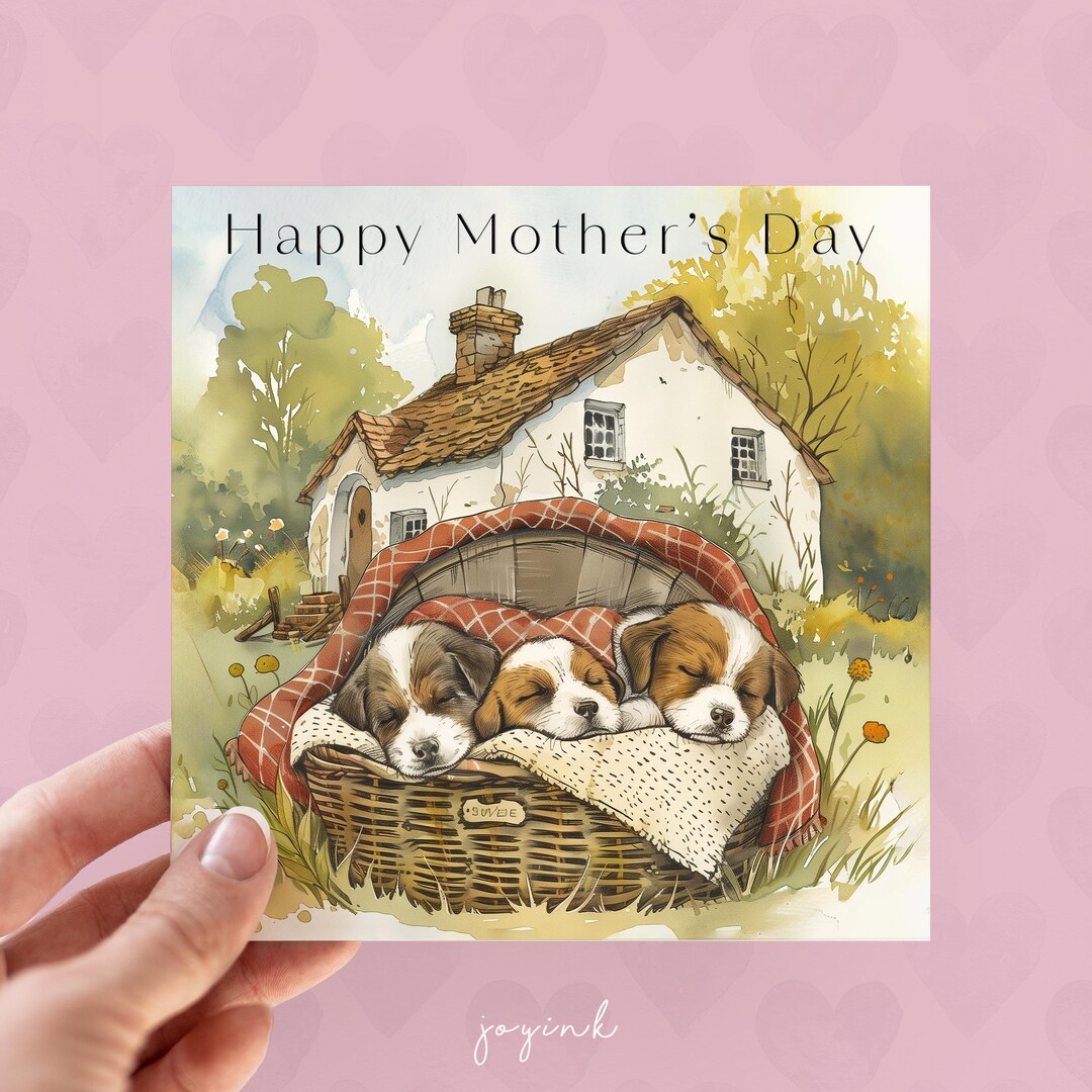 Personalised Mother's Day Cards, Puppies Cards for Mum, Best Gifts for ...