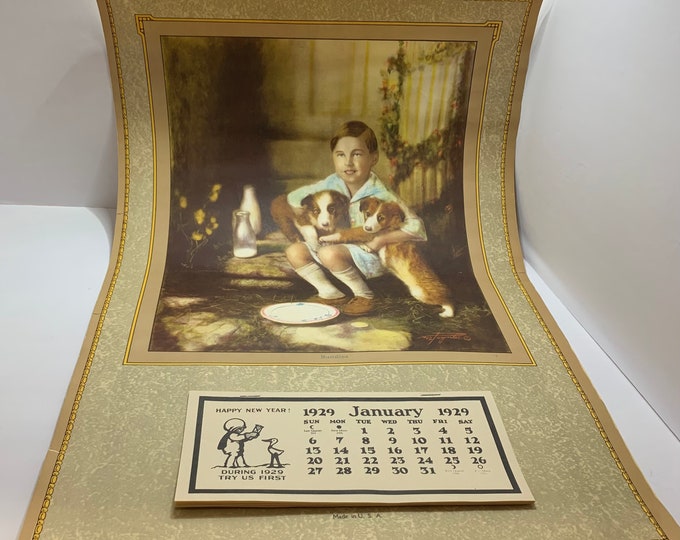 Vintage 1929 "buddies" Advertising Calendar - Etsy