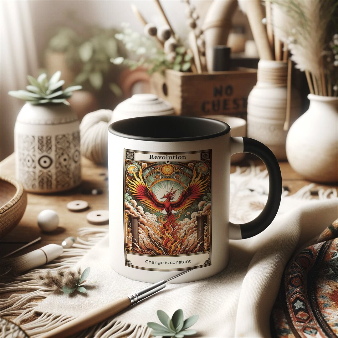Revolution Tarot Card Mug Tarot Card Coffee Mug, Fantasy Mug, Spiritual ...