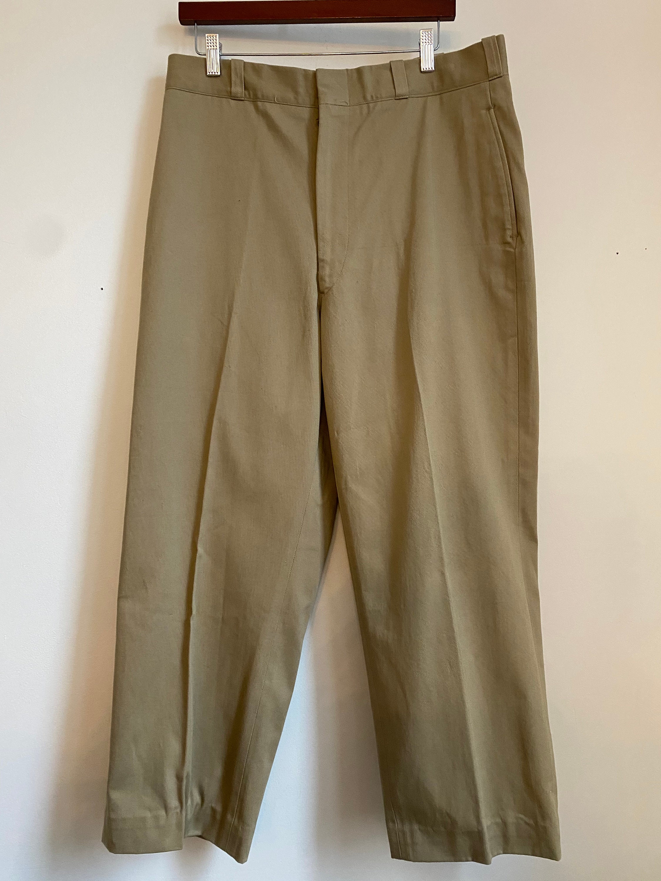 Deadstock US Army Khaki Chinos 50s 60s 35 Waist - Etsy