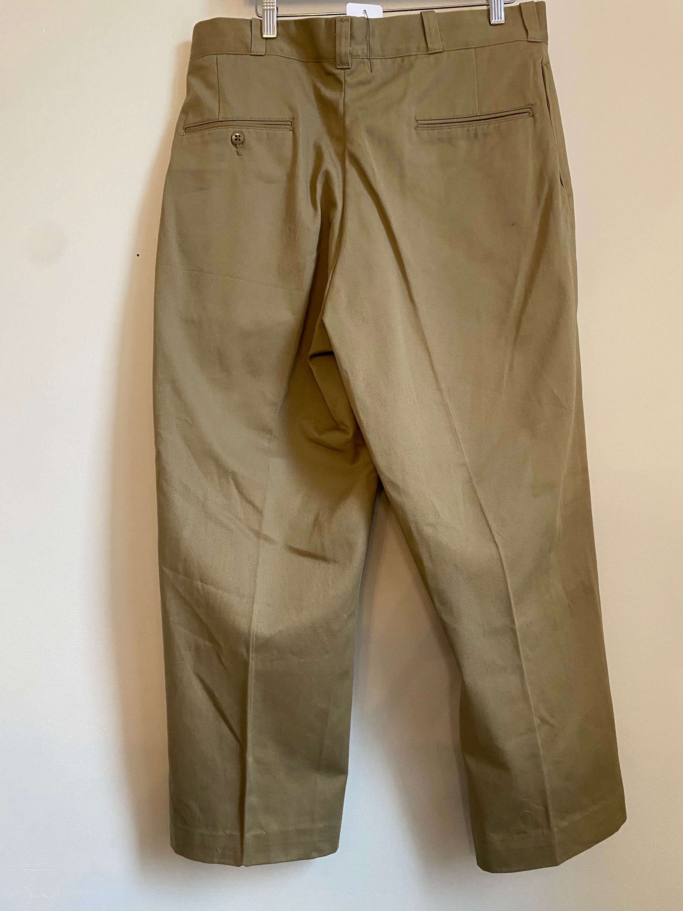Deadstock US Army Khaki Chinos 50s 60s 35 Waist - Etsy