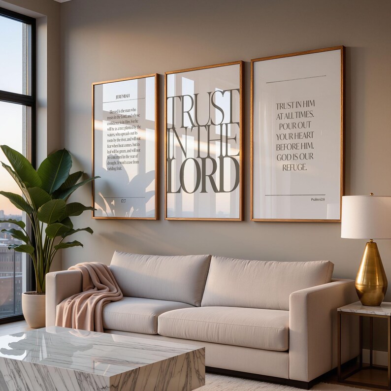 Christian Scripture Wall Art Set – Minimalist Bible Verse Posters ...