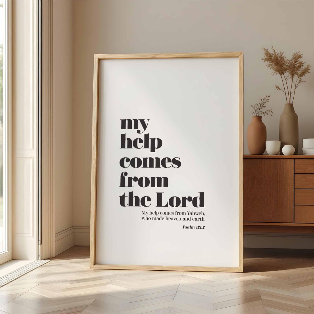 My Help Comes From the Lord Print: Christian Scripture Art (digital ...