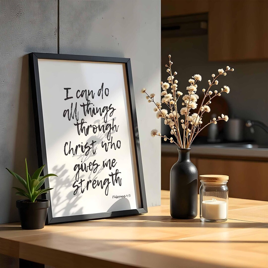 I Can Do All Things - Scripture Printable, Philippians 4:13, Modern ...