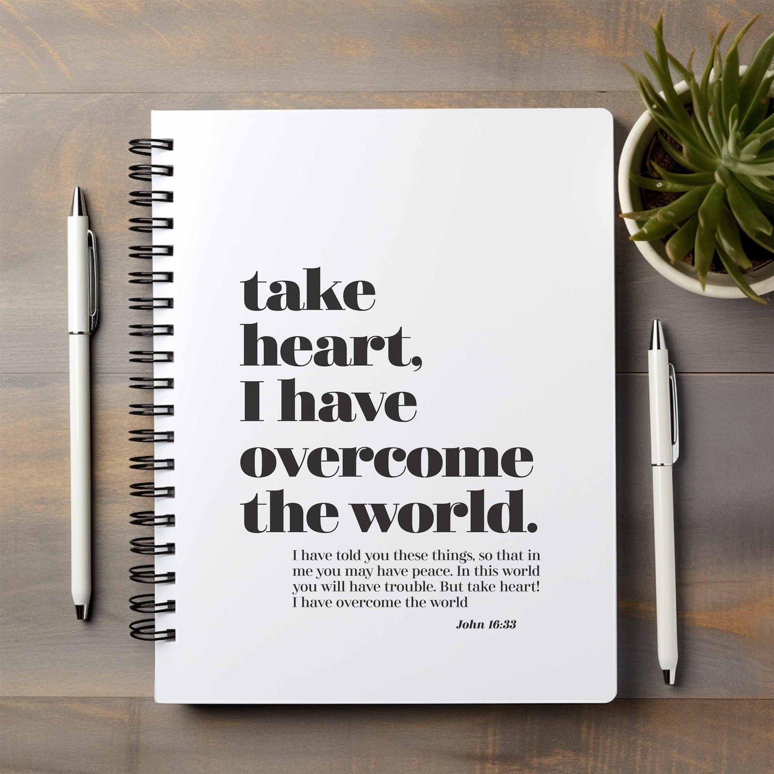 Take Heart - I Have Overcome the World, John 16:33, Inspirational ...