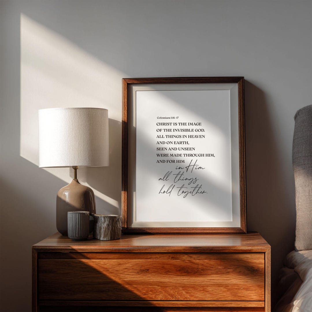 Scripture Wall Art: Bible Verse Print - Christian Home Decor (digital ...