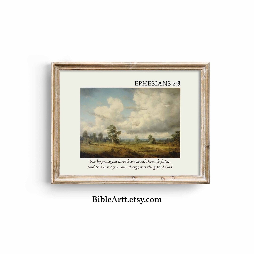 Printable Bible Verse Wall Art, Rustic Country Landscape Art ...