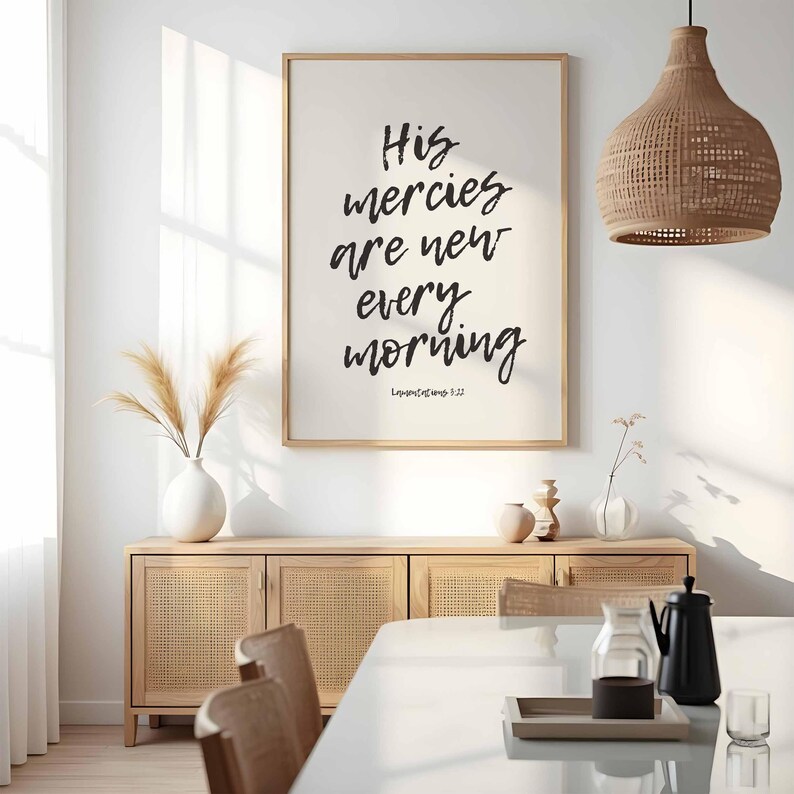 Bible Verse Printable, His Mercies Are New Every Morning, Modern ...