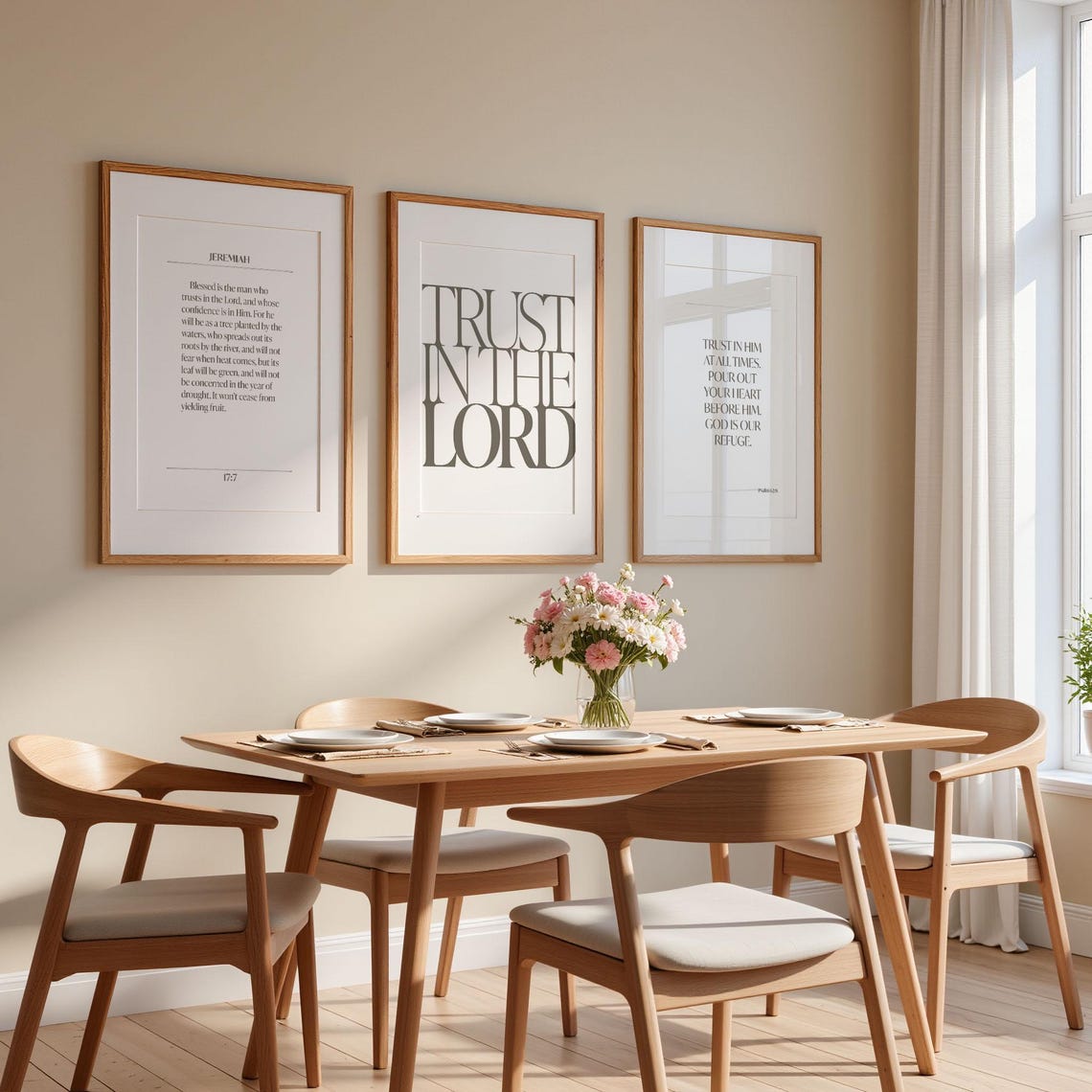 Christian Scripture Wall Art Set – Minimalist Bible Verse Posters ...