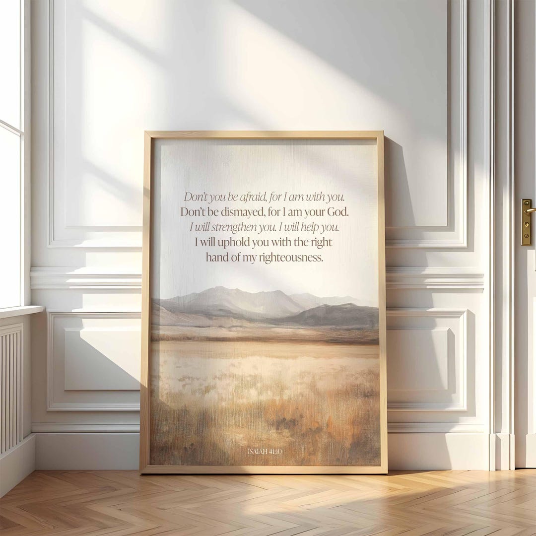 Fear Not Scripture Wall Art | Isaiah 41:10 Bible Verse Printable ...