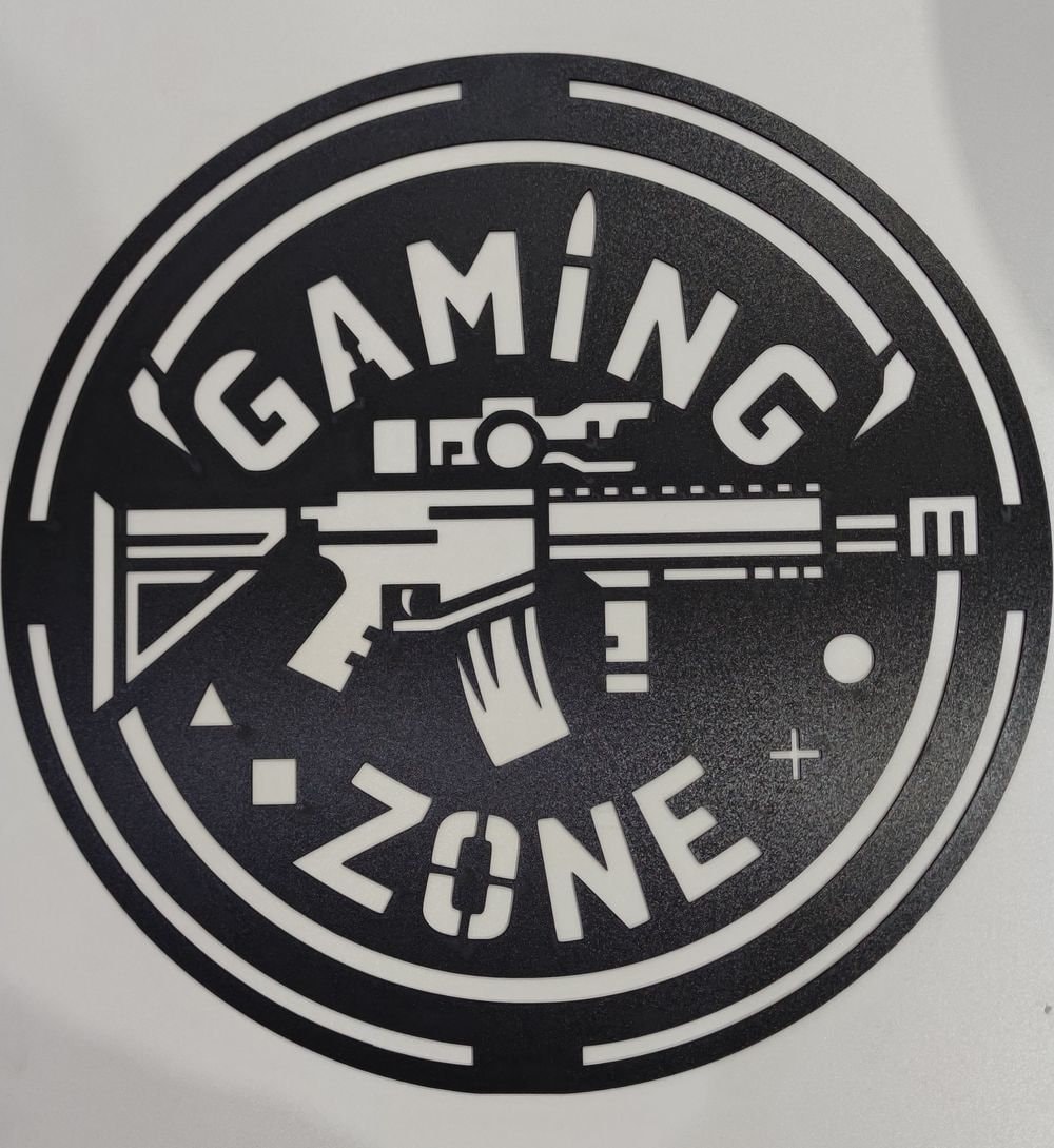 Gaming Zone Rifle Laser Cut Logo, Digital File. - Etsy