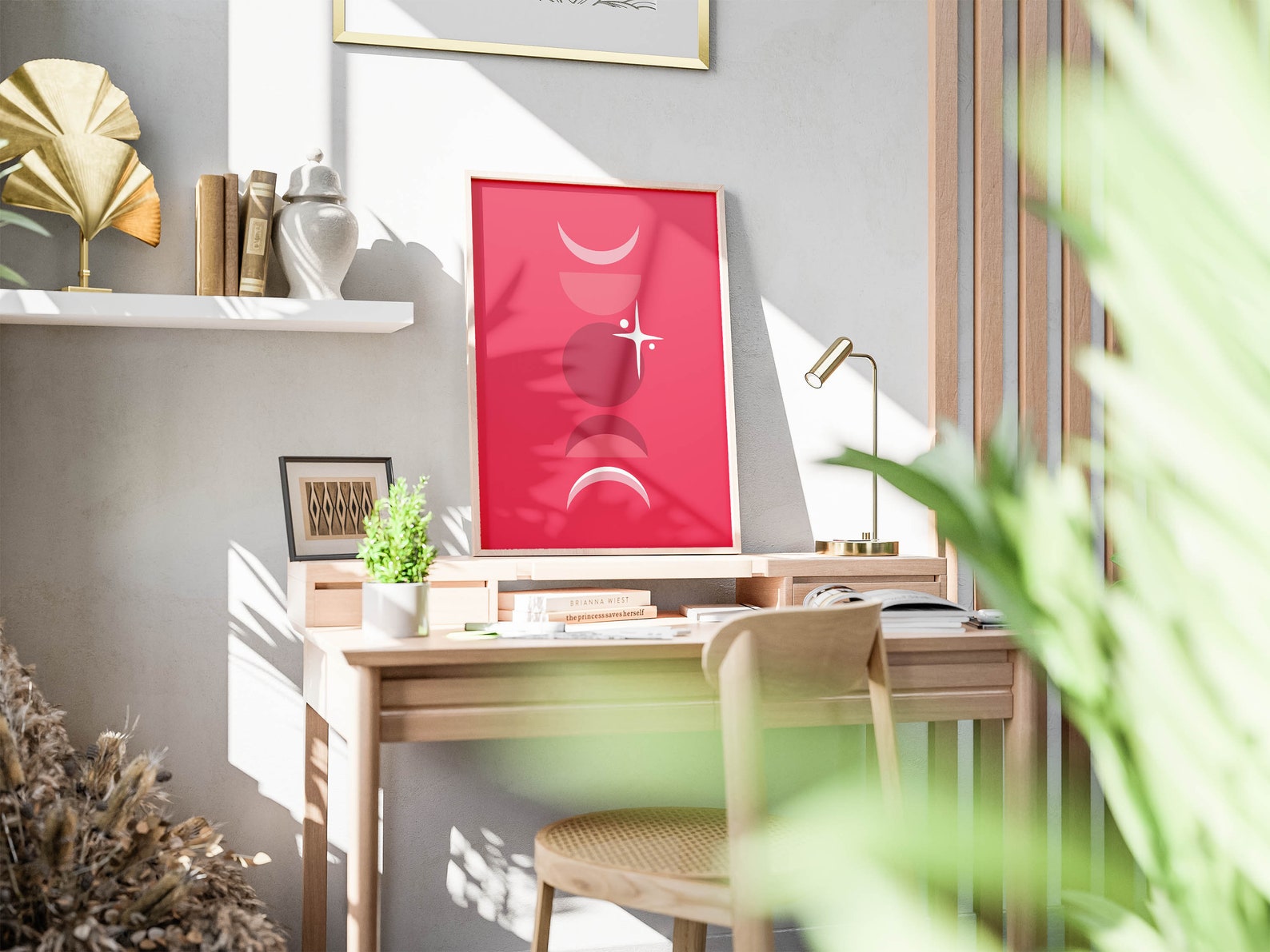 Sparkly Moon Phases Wall Art, JPG Instant Download, Maximalist ...