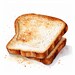 12 Watercolor Toast Clipart PNGJPGPDF Toast Digital Images Toast ...