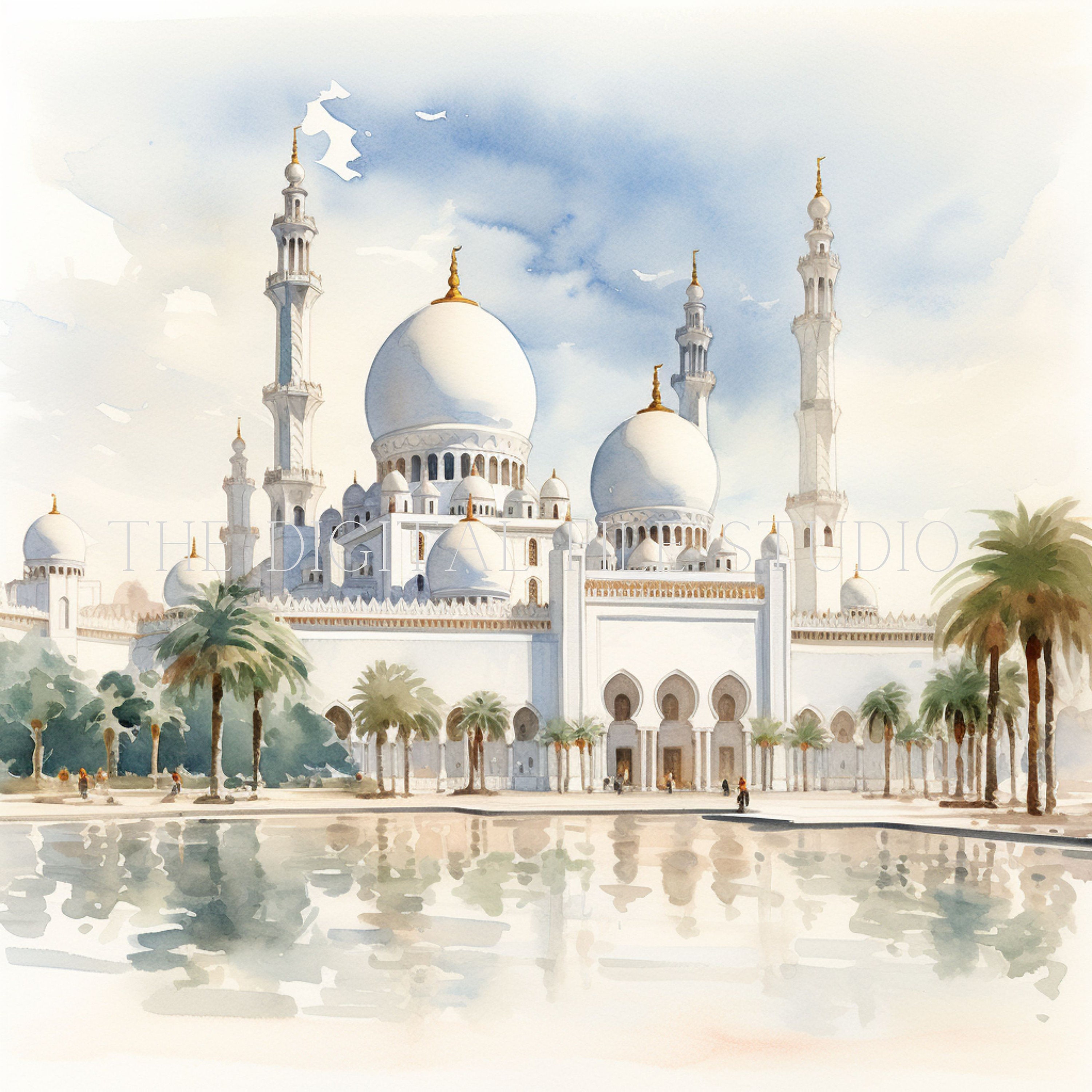 12 High-quality Designs of Sheikh Zayed Grand Mosque PNGJPGPDF Digital ...