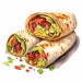 12 Watercolor Burritos Clipart PNGJPGPDF Burritos Digital Images ...