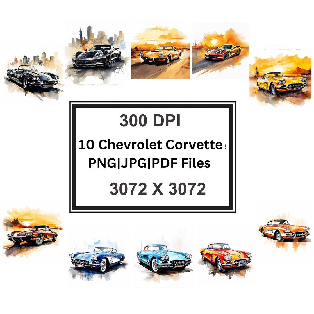 10 High-quality Designs of Chevrolet Corvette Clip Art 10 PNGJPGPDF ...