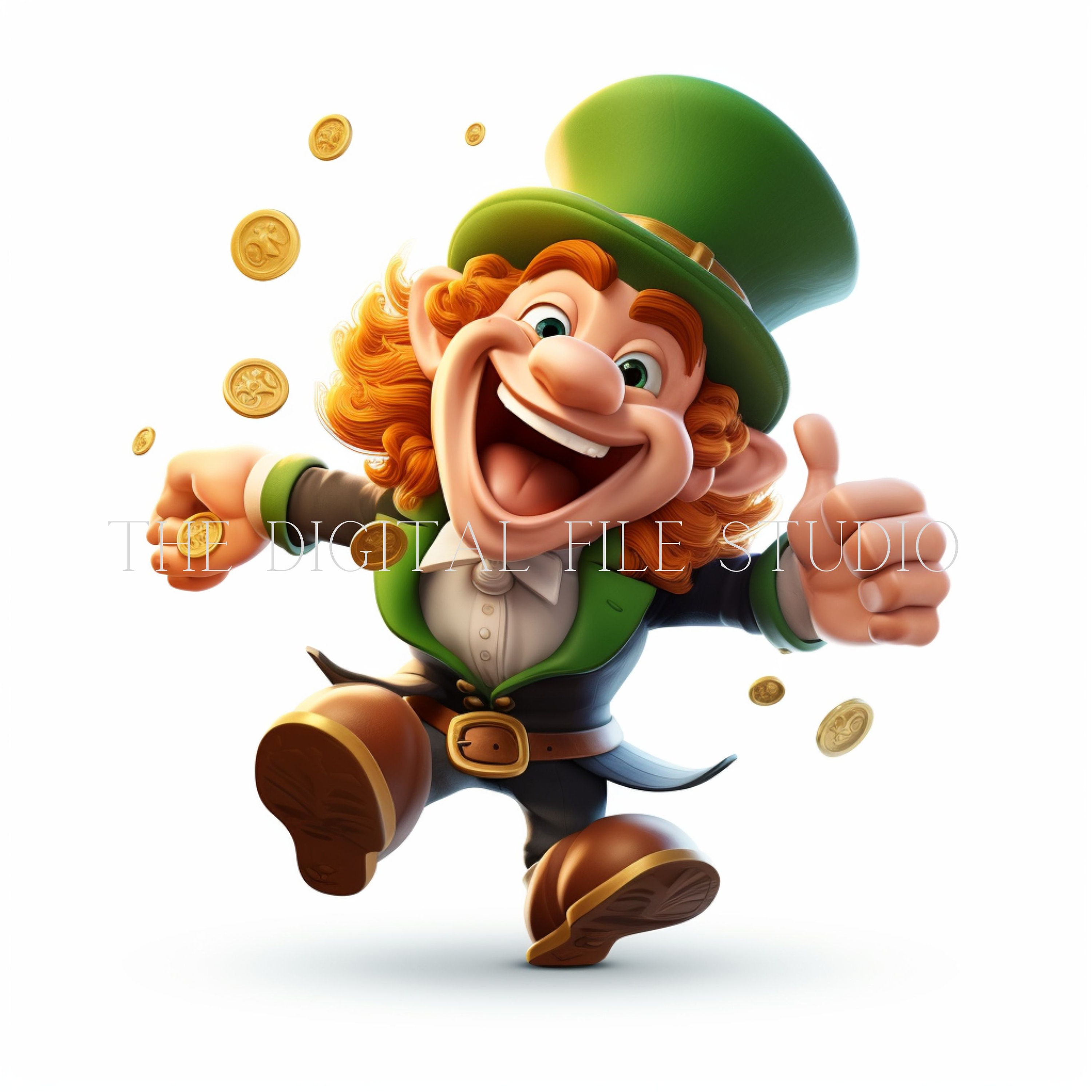 12 Cartoon Leprechaun High-quality Designs PNGJPGPDF Clip Art 12 ...